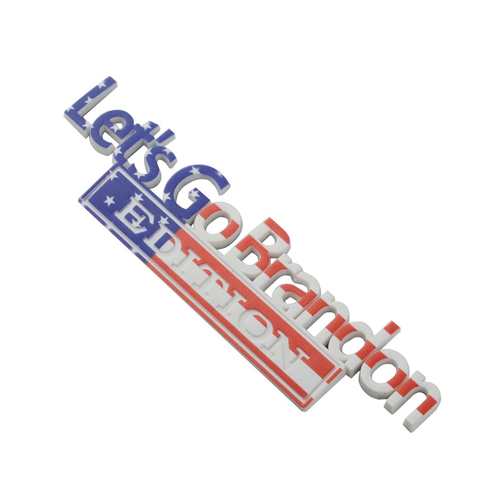 1Pc Let's Go Brandon FJB Edition Emblem Badge for Car Truck SUV Red USA ...