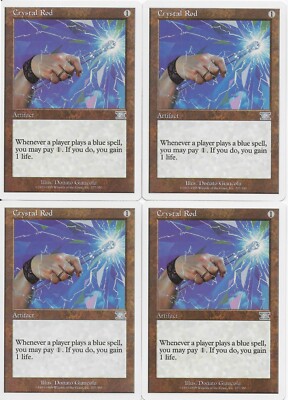 MTG: CRYSTAL ROD 6th Edition UNCOMMON; played, Excellent condition x4 ...