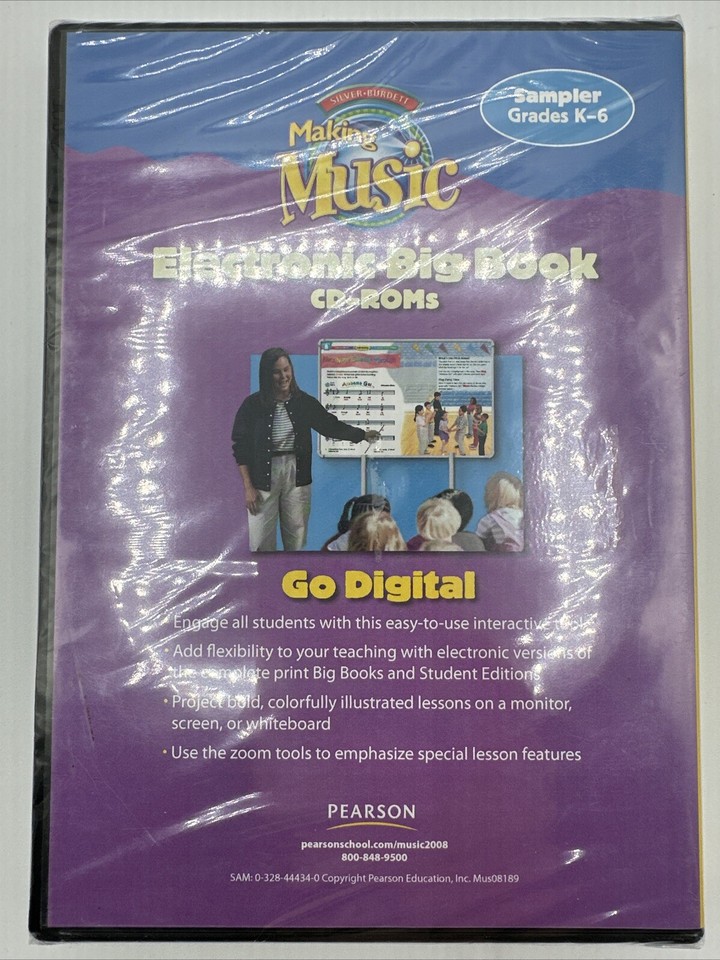 Electronic Big Book CD ROMs Sampler Grades K 6 Sealed Pearson Silver ...