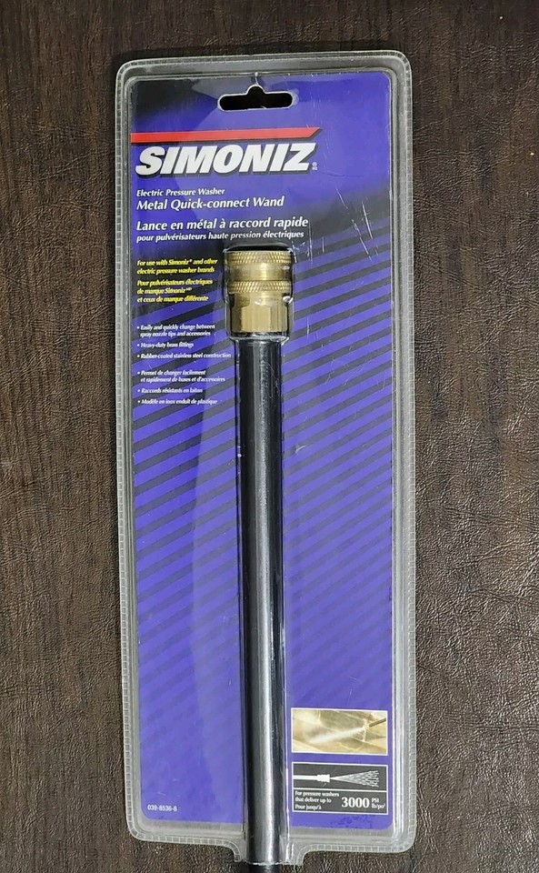 SIMONIZ Electric Pressure Washer METAL QUICK CONNECT WAND 20" - M22 ...