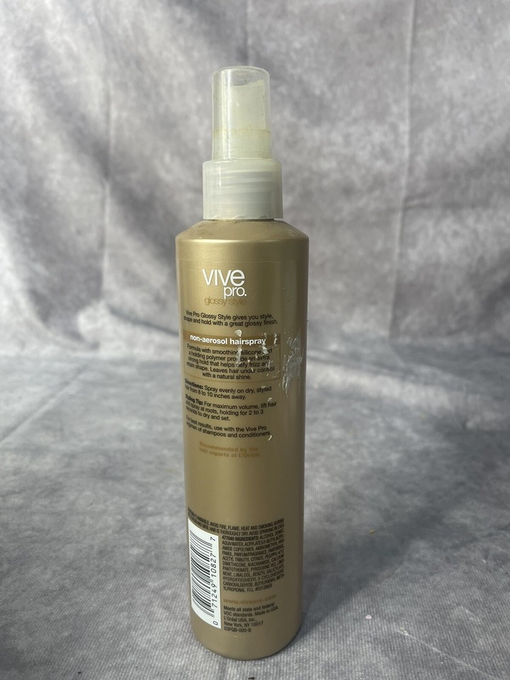 Loreal VIVE Pro Glossy Style Non Aerosol Hair Spray Extra Strong Hold 8 ...
