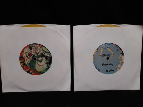 Vintage 1948 7" Childrens Picture Disc Records Clear Flexi-disc 78 RPM ...