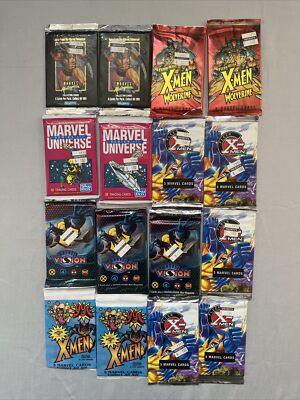 Marvel X Men Wolverine Card Pack Lot - Fleer Ultra Skybox Masterpieces ...