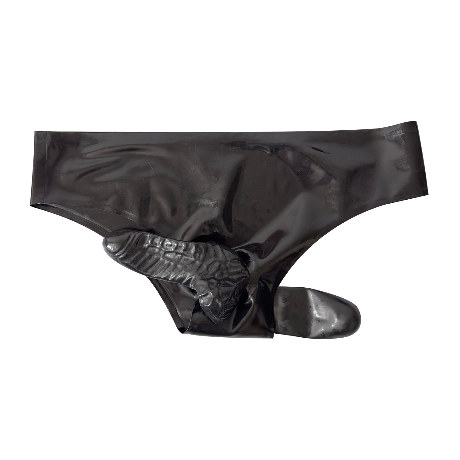 Latex Rubber Briefs Male's Shorts With Boxers Penis Sheath Underwear 0 ...