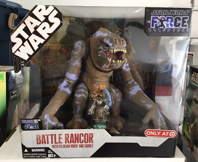 2007 Star Wars Force Unleashed Battle Rancor with Felucian Rider ...