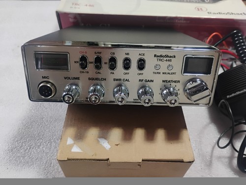 Vintage Chrome RadioShack 40-Channel Mobile CB Radio TRC-446 NOS Pickup ...