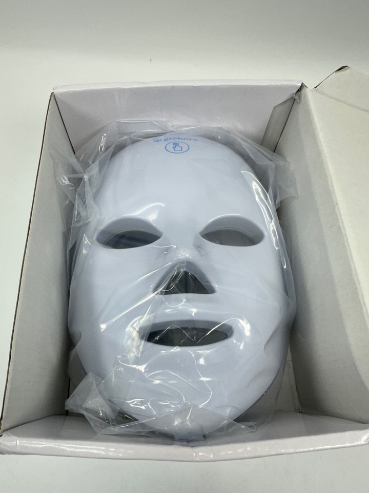 Glokore LED Wireless Light Therapy Face Mask Device White Open Box New ...