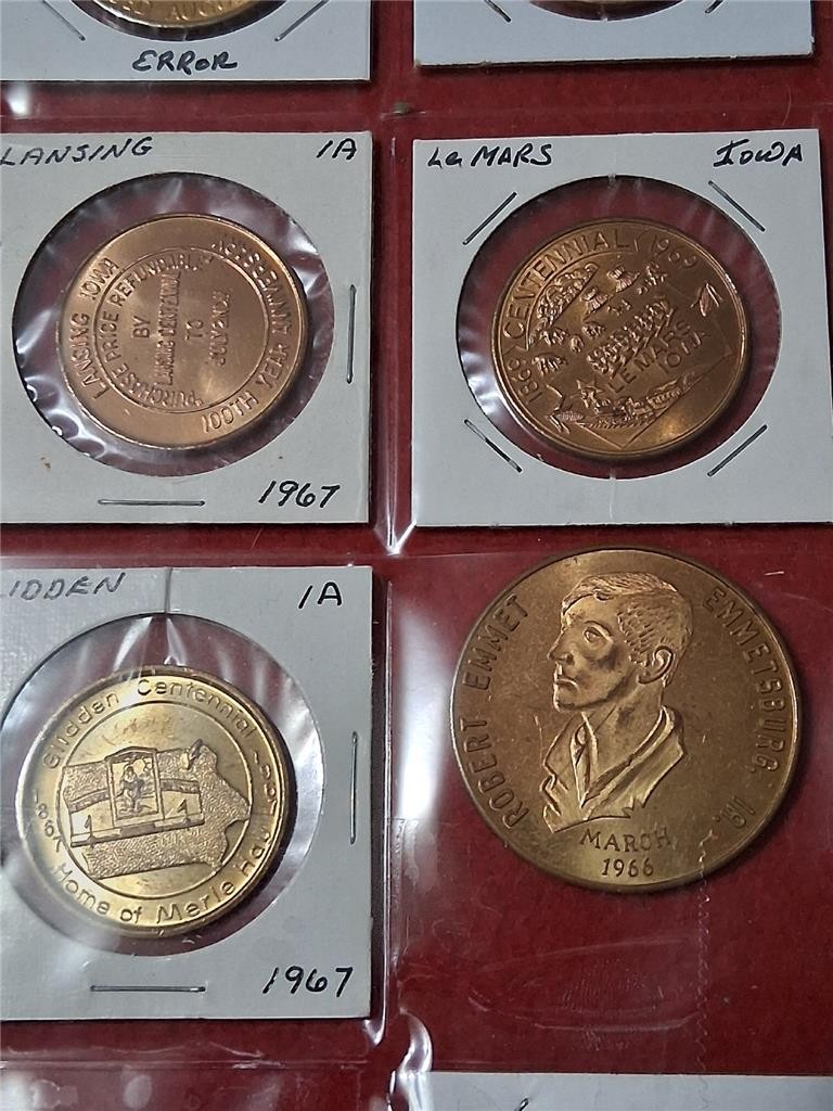 DEALERS' OVERSTOCK OF 20/TWENTY IOWA TOKENS/MEDALS/GOOD FOR TOKENS # ...