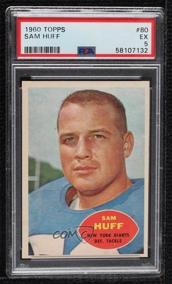 1960 Topps Sam Huff #80 PSA 5 HOF 0e1b | eBay