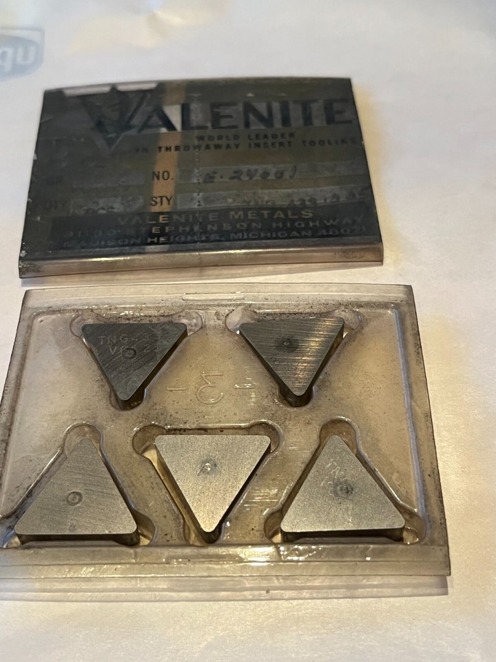 TNG 422 VC125 VALENITE CARBIDE INSERTS, NEW, USA, 5 INSERTS/LOT | eBay