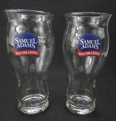 Samuel Adams Boston Lager Pint Glasses Set of 2 For The Love Of Beer ...