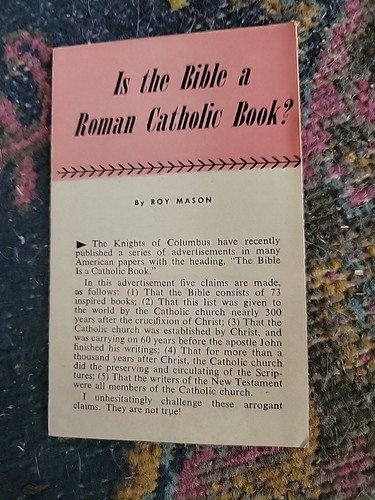 Is the Bible a Roman Catholic book by Roy Mason Church of Christ Tract ...