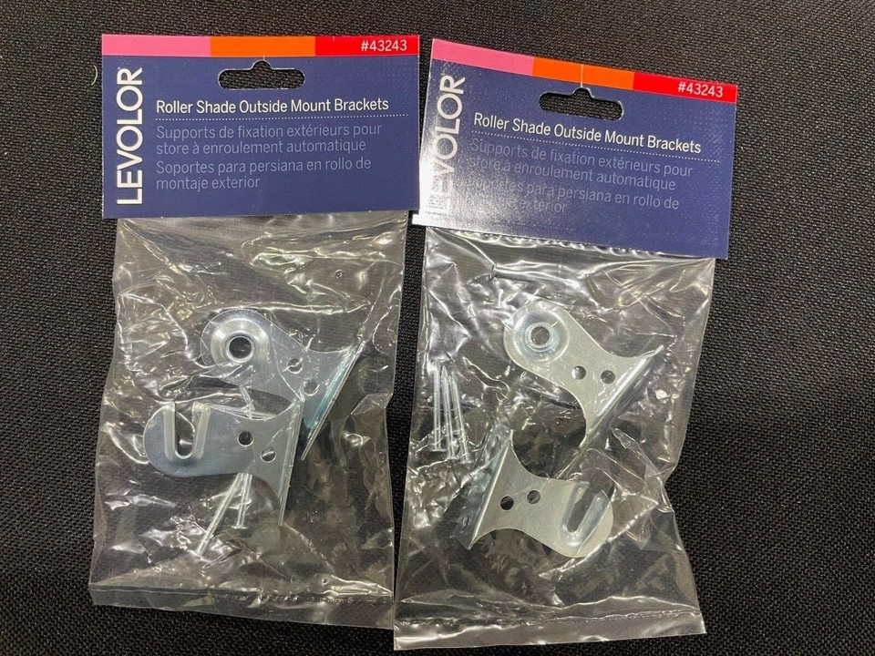 LEVOLOR 43243 Shade Bracket, Outside Mount, Zinc-Plated, TWO PAIR WITH ...