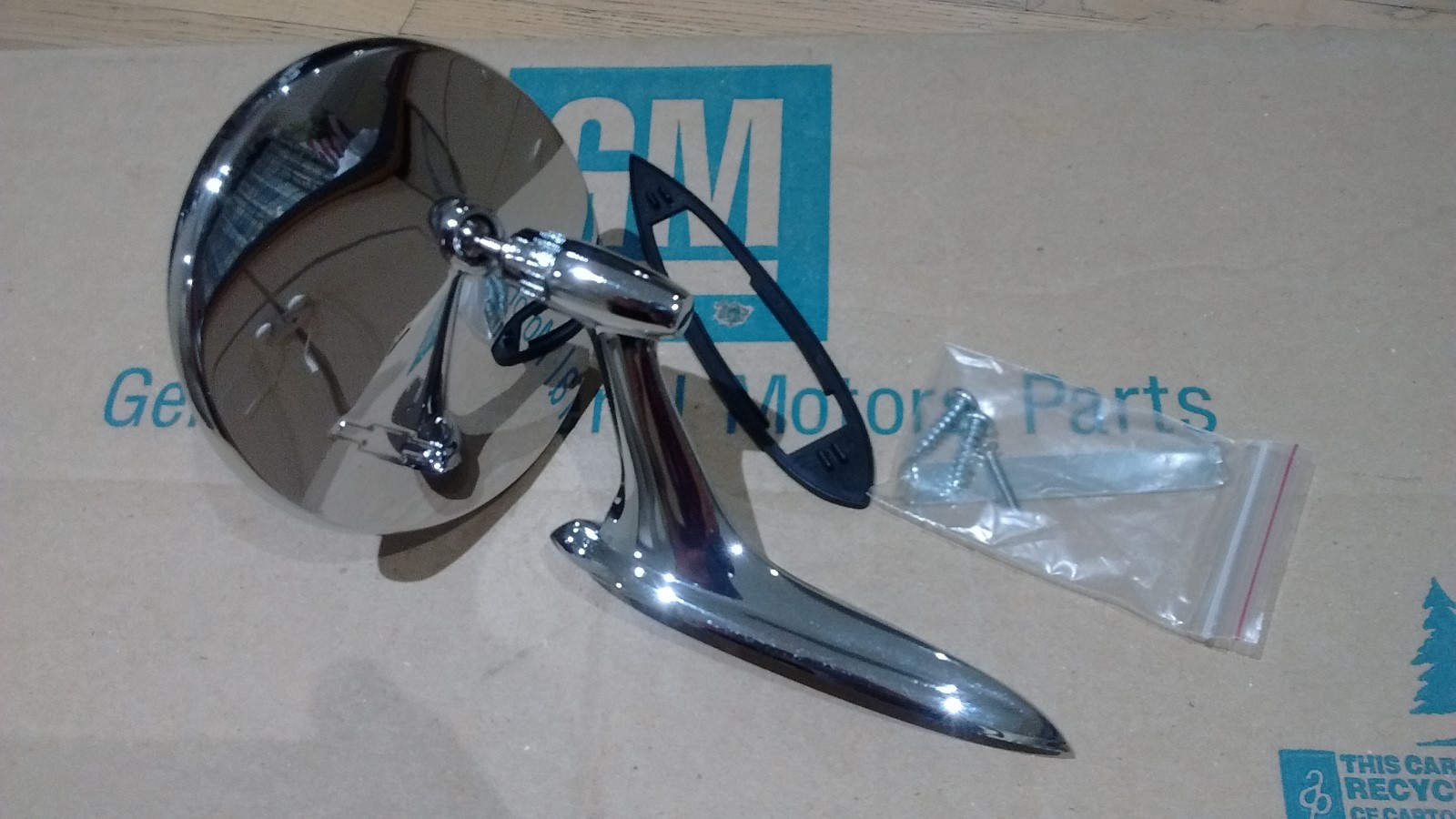 outside round bowtie chevy side view mirror Chevelle Nova Impala GM ...