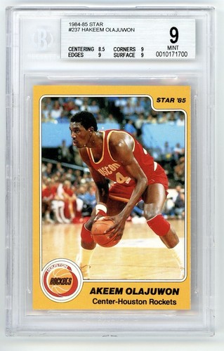 1984 Star Hakeem Olajuwon #237 ROOKIE RC BGS 9 MINT | eBay