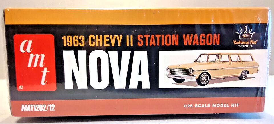 AMT 1963 CHEVROLET CHEVY II NOVA STATION WAGON 1/25 MODEL NEW FACTORY ...