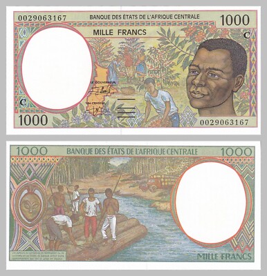 Central African States Republic Congo 1000 Francs 2000 p102Cg ...