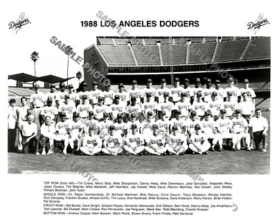 1988 LOS ANGELES LA DODGERS WORLD SERIES CHAMPIONS 8X10 TEAM PHOTO | eBay