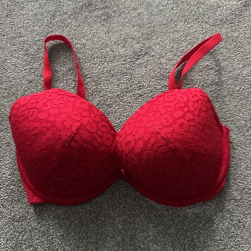 LADIES RED LEOPARD PRINT ‘NEW LOOK’ PUSH UP BRA, SIZE 34DD | eBay UK