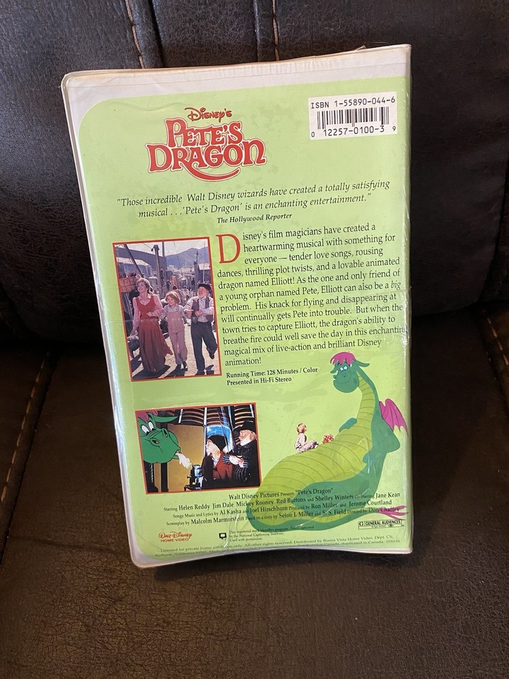 Vintage Disney Pete's Dragon VHS Tape With Clamshell Case New Sealed | eBay