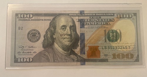 Error Missing Serial Number Ink See Photos 2009 NY $100 One Hundred ...