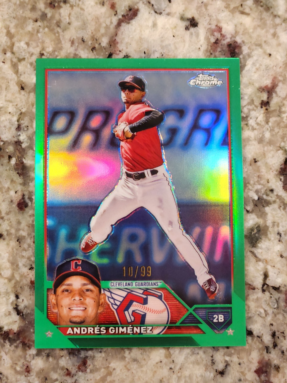 2023 Topps Chrome - Green Refractor #155 Andres Gimenez /99 for sale ...