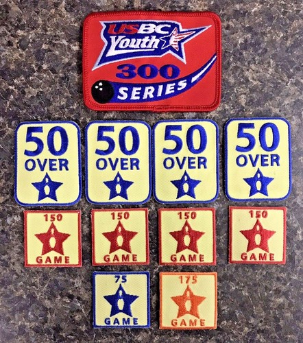 Lot of 11 USBC United States Bowling Congress Youth Patches 300 Series ...