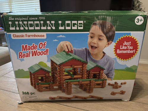 LINCOLN LOGS - Classic Farmhouse - Real Wood Logs | eBay