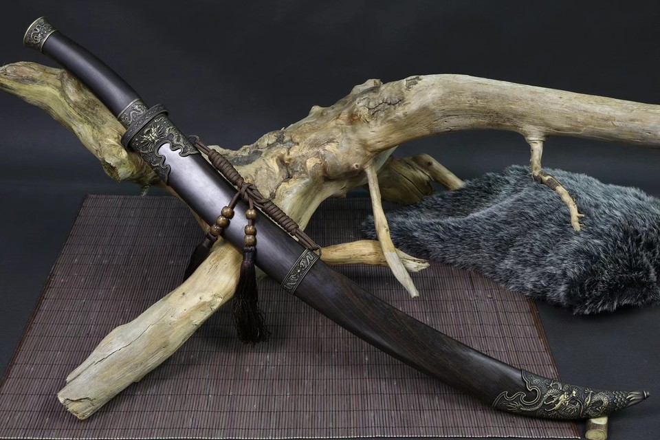 31''Mongolian Dao Traditional Chinese Saber Handmade Qing Dynasty Broad ...