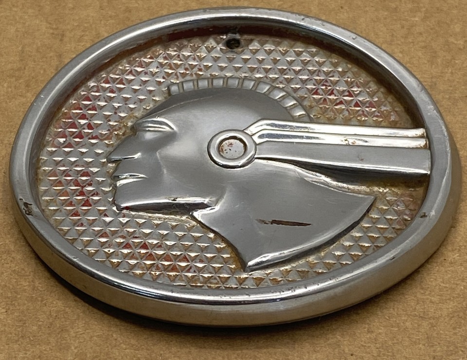 Vintage Pontaic Indian Head Mohawk Motor Emblem Disc Car Ornament | eBay