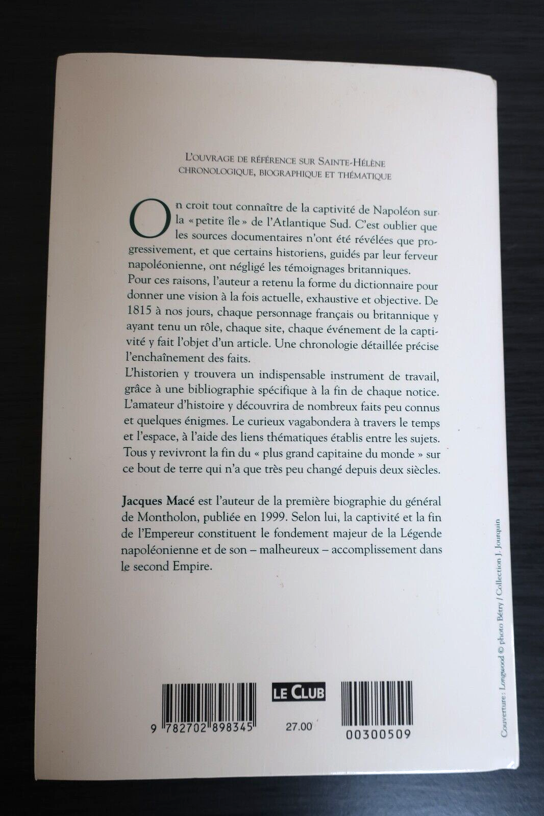Dictionnaire historique de Sainte Hélène - Jacques Macé | eBay