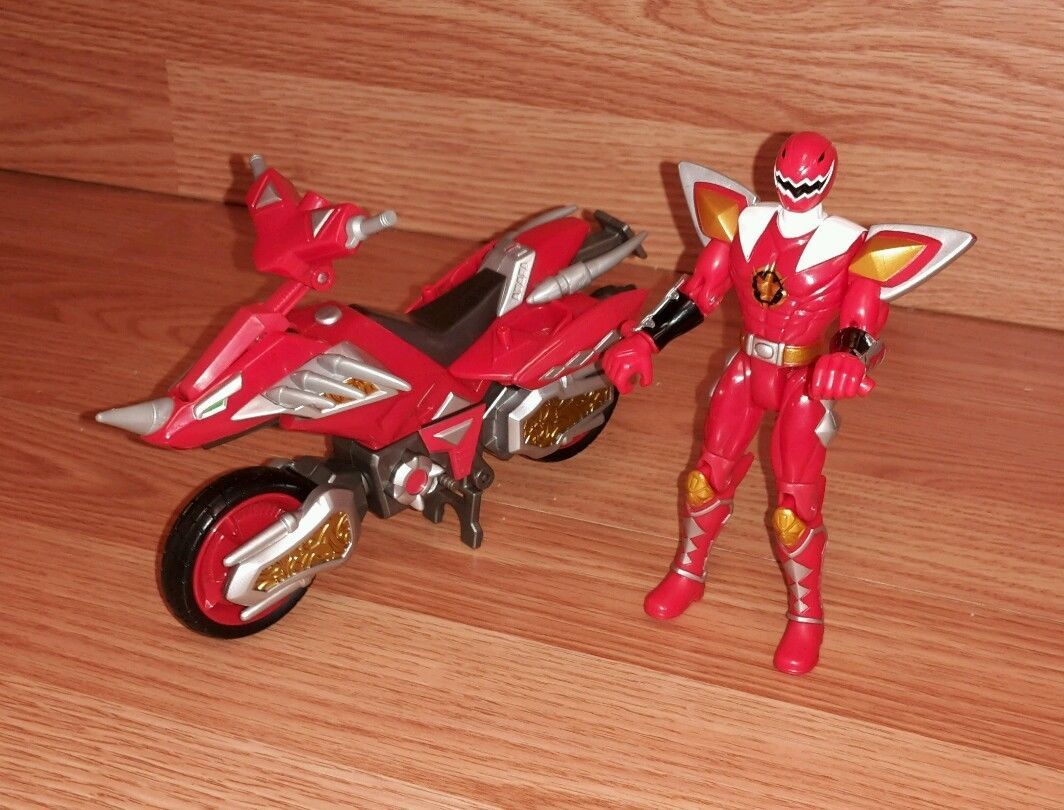Power Rangers Dino Thunder Red Triassic Hovercraft Cycle & Action ...