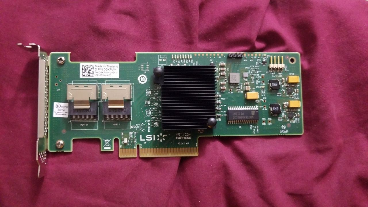 Dell LSI SAS 9210-8i 8-Port 6Gb/s PCIe HBA RAID SATA Controller Card ...