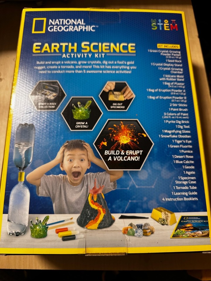 NATIONAL GEOGRAPHIC MEGA Earth Science Kit 15+ Experiments & Stem ...