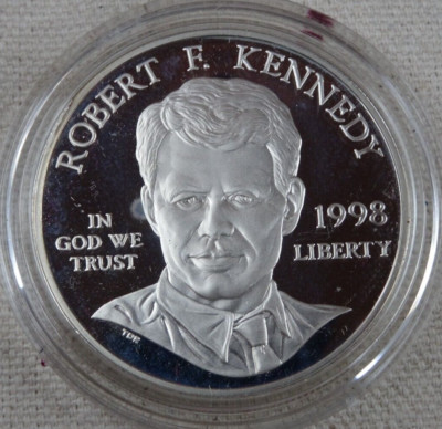 1998-S Robert Kennedy Proof Silver Dollar US Mint Commemorative $1 BU ...