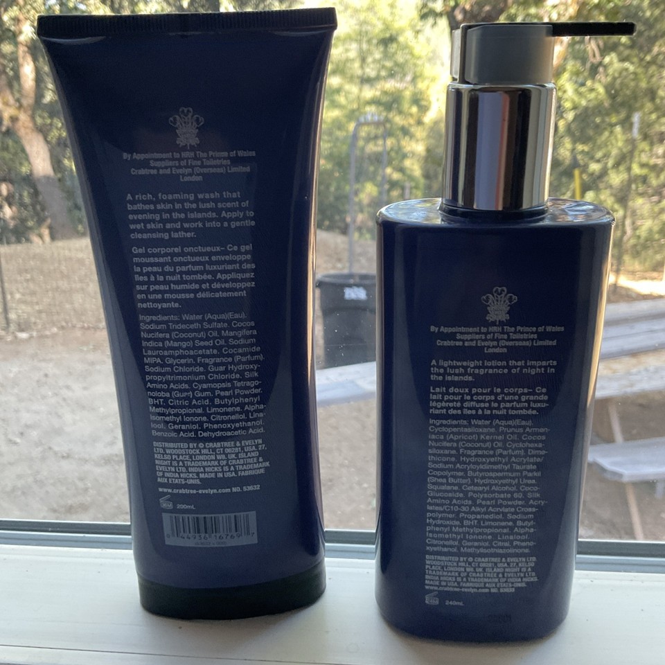Crabtree & Evelyn India Hicks Island Night Body Lotion 8.1oz - Pump ...