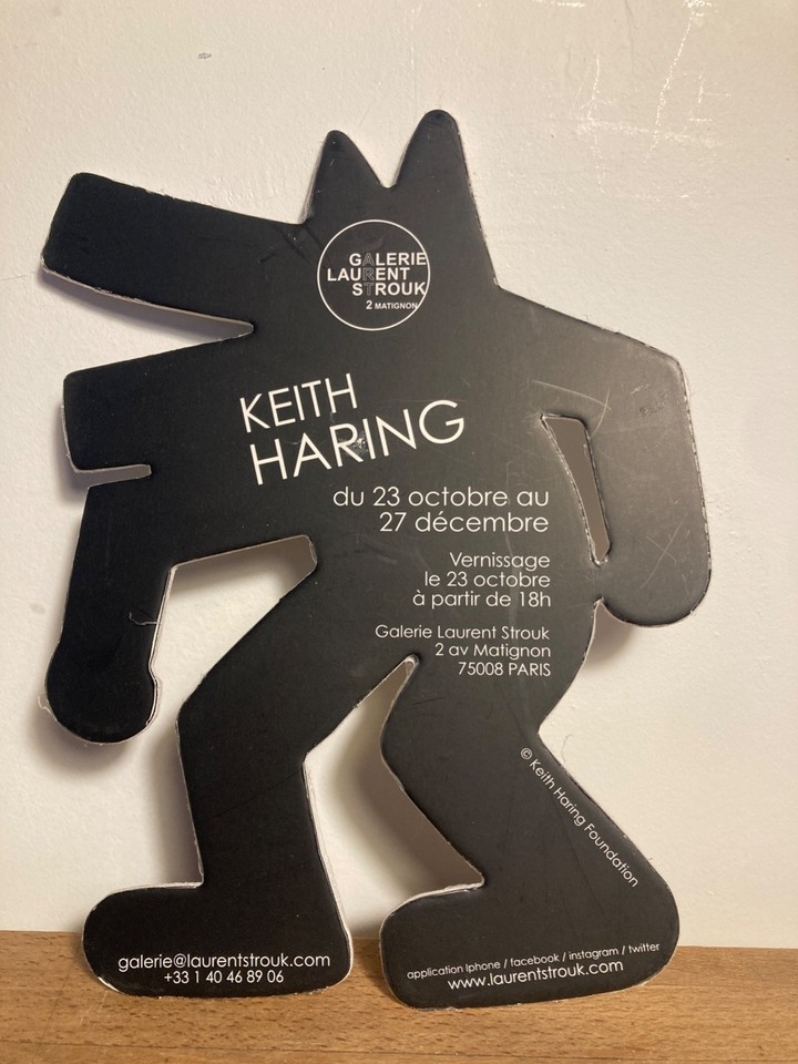 KEITH HARING GRAND CARTON D' INVITATION LAURENT STROUK PARIS 2014-POP ...