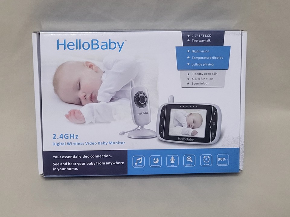 Hello Baby HB32 Monitor + Camera + Power Cords Works - w/ Cords, Manual ...
