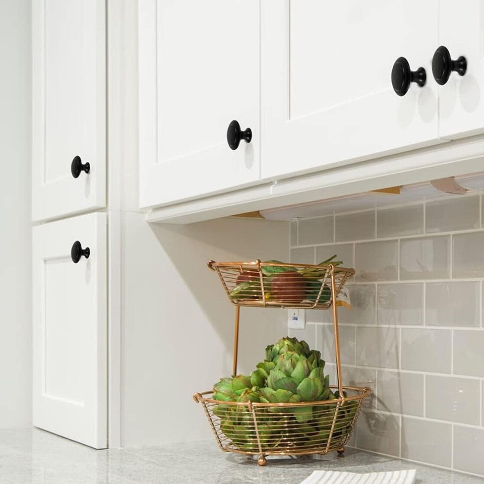 30 Pack Cabinet Knobs Matte Black Stainless Steel Kitchen Bathroom Cabinet Pulls | eBay