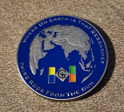 Geocache Earth Geocoin Trackable & Activated....Free Shipping! See Desc ...