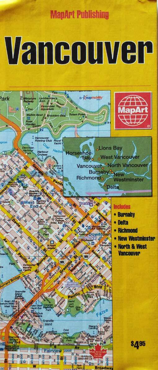 Vancouver, BC City Map / 2011 MapArt Folded Map 9781553683070| eBay