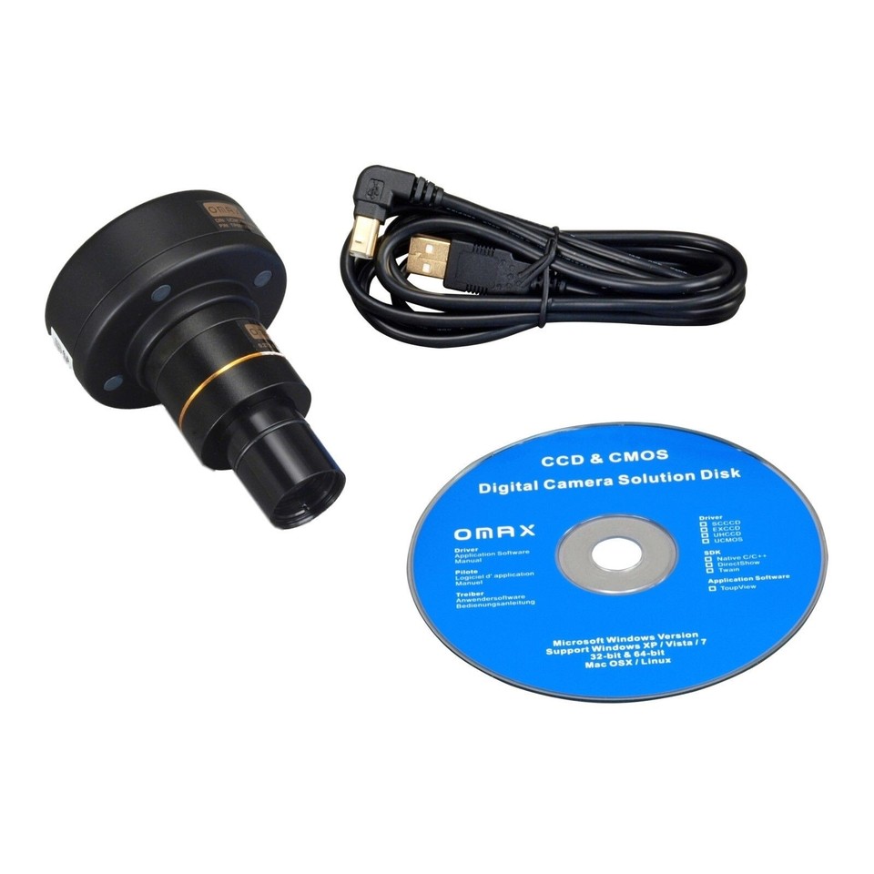 OMAX 40X-2500X Darkfield Biological Trinocular Microscope + 9MP Digital ...