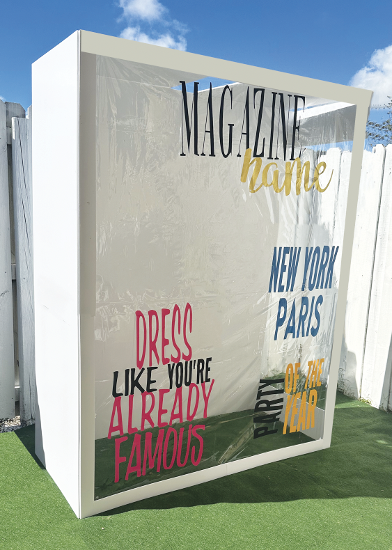 6.3ft by 5.4ft Magazine photo booth, magazine life size, custom ...