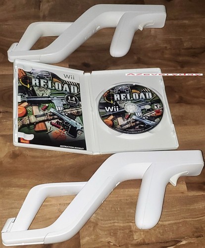 Reload Wii game COMPLETE +2 Zapper/gun LOT/bundle/set 4 Player Shooting ...