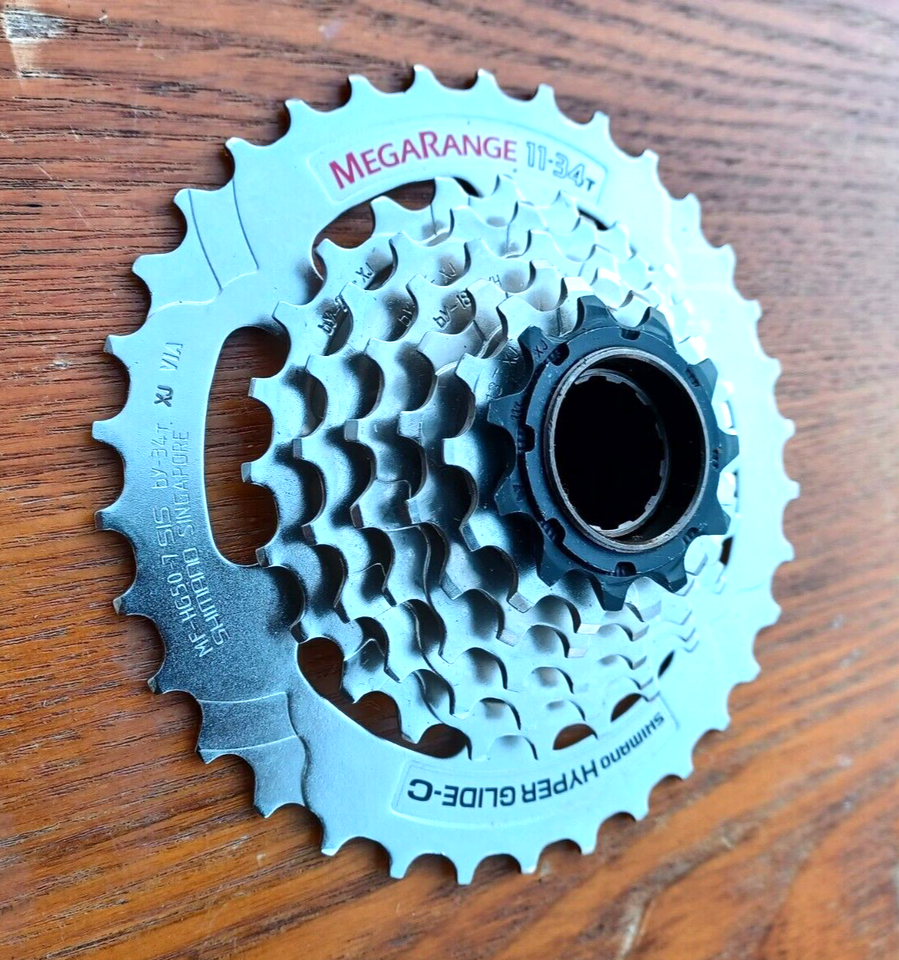 NOS OEM SHIMANO SIS MF-HG50-7 11- 34 7 Speed Freewheel MegaRange ...