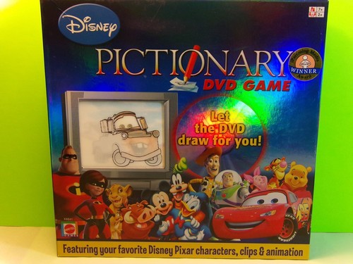 Mattel 2007 Disney Pictionary DVD Game Complete Favorite Disney ...
