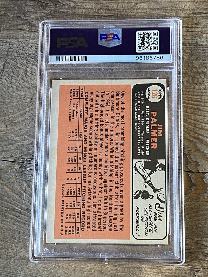 1966 Topps Baseball PSA 6 Jim Palmer Rookie Card HOF | eBay