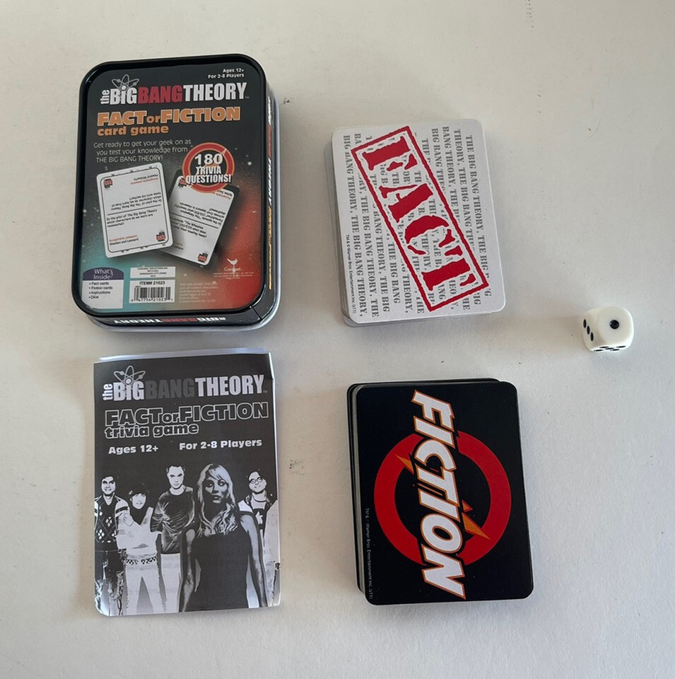The Big Bang Theory Fact or Fiction Card Game in Metal Tin by Cardinal ...