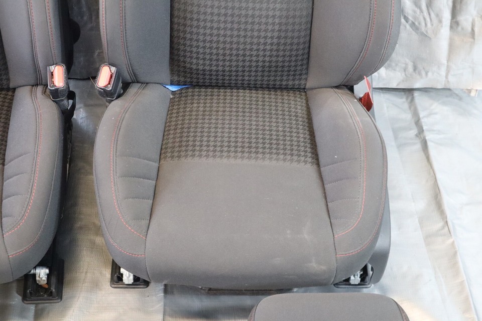 2019 DODGE CHARGER HELLCAT 6.2L OEM BLACK CLOTH SEATS RED STITCHING ...