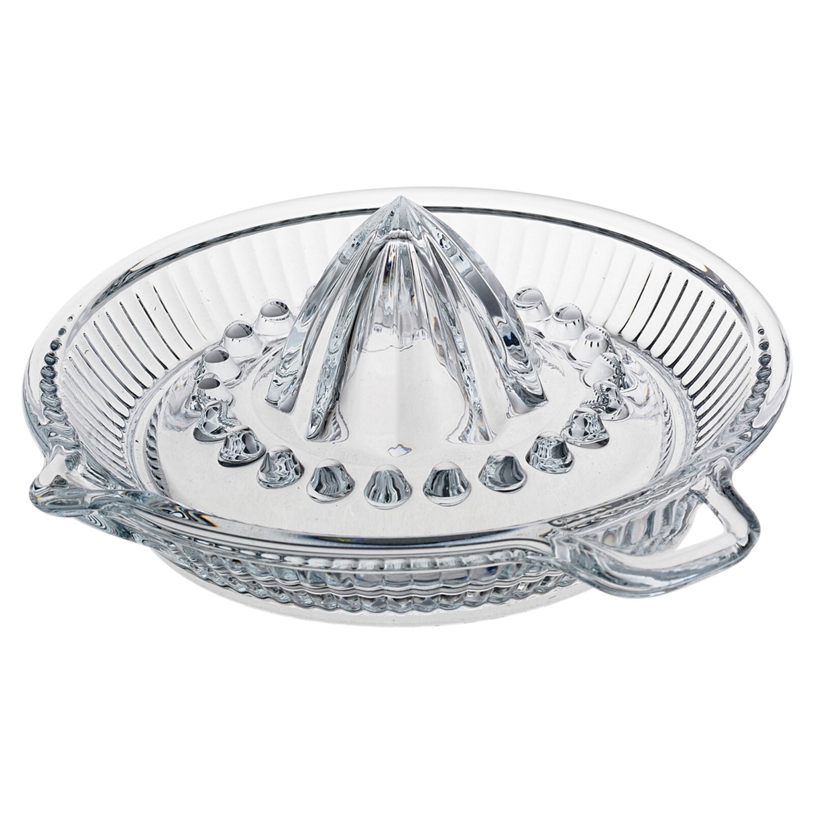 16cm Glass Citrus Lemon Orange Lime Squeezer Strainer Fresh Hand Juicer ...